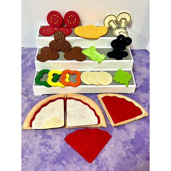 Melissa & Doug | Toys | Melissa Doug Felt Pizza Party Play Food Pretend ...